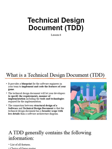 lesson 6 technical design document tdd download free pdf