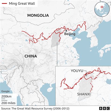 Great Wall Of China Location Map At Lisa Travis Blog