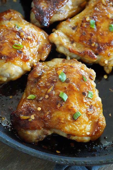 Honey Garlic Ginger Chicken Thighs Delightfully Low Carb