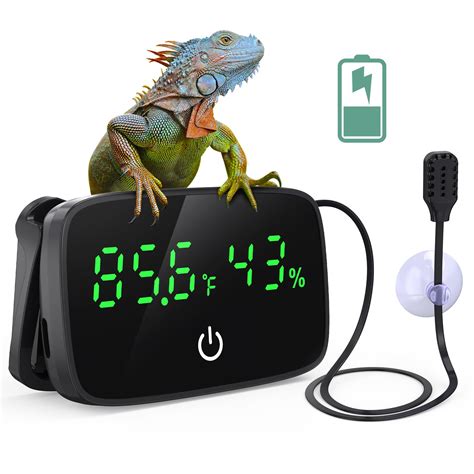 Paizoo Reptile Thermometer Hygrometer Led Digital
