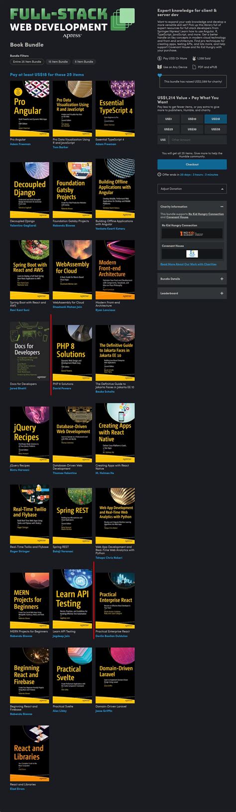 humble tech book bundle full stack web development by springer apress