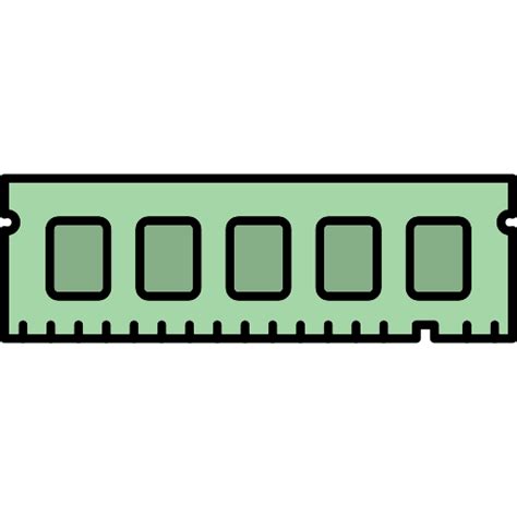 Ram Memory Generic Thin Outline Color Icon