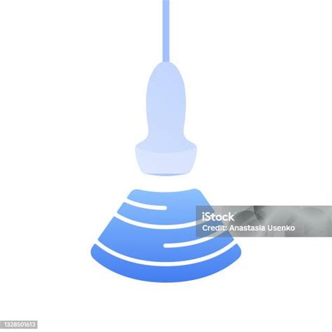 초음파 진단 개념 벡터 플랫 일러스트 아이콘입니다 초음파 기호가있는 파란색 초음파 검사기 건강 관리 초음파 검사 설계 초음파에 대한 스톡 벡터 아트 및 기타 이미지 Istock