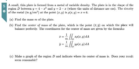 Solved A Small Thin Plate Is Formed From A Metal Of