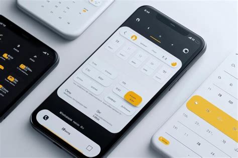 Smartphone Ui Design With Yellow Accents Premium Ai Generated Image