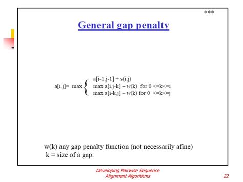 Ppt Developing Pairwise Sequence Alignment Algorithms Powerpoint