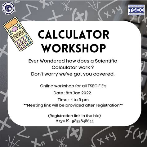 Iste Tsec On Linkedin Iste Tsec Has Brought Together An Insightful Online Calculator Workshop