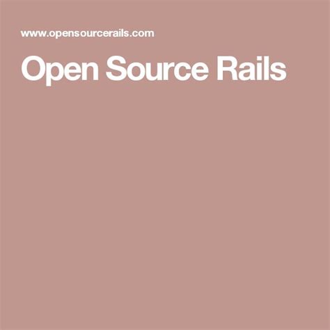 Open Source Rails Rails Ruby On Rails Open Source
