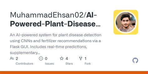 Github Muhammadehsan02 Ai Powered Plant Disease Detection And Fertilizer Recommendation System