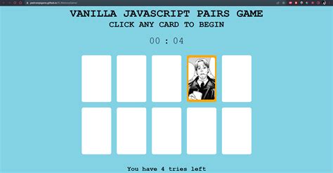 GitHub Pedroespigares JS MemoryGame A Memory Game Make With Pure JS