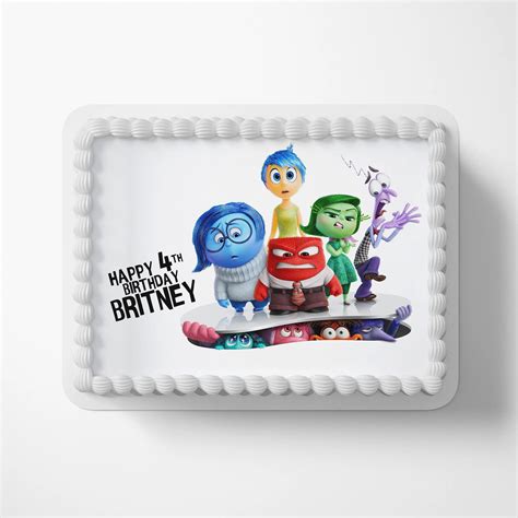 Inside Out 2 Movie Cake Topper Personalized And Printable