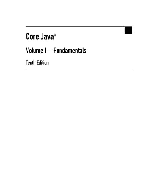 Download Free Core Java Fundamentals Volume 1 Pdf Online