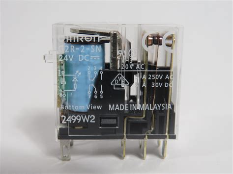 Omron G2r 2 Sn Dc24 Plug In Relay 24vdc 5a 8 Blade Nop Industrial