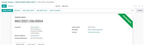 Invoice Management Using Odoo Repair