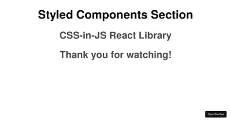Styled Components Codesandbox Styled Components Codesandbox