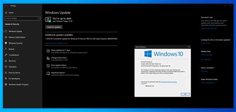 Version 1903 Build 18362 53 Already Shows The New Button To Download And Install Now The