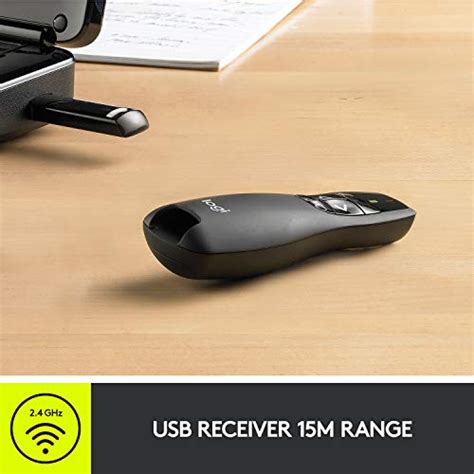 Logitech Wireless Presenter R400 Wireless Presentation Remote Clicker With Laser Pointer