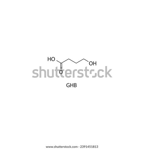 Ghb Molecular Structure Skeletal Formula Diagram Stock Vector Royalty