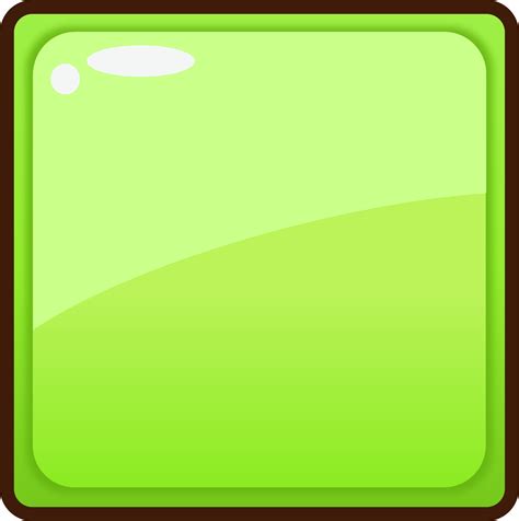 Green Cartoon Square Button 10977967 Png