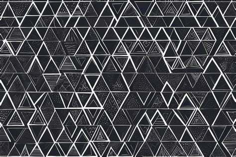 Geometric Vector Pattern Repeating Linear Triangle In Different Size