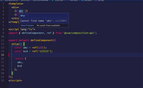 I Have A Problem When I Use Vuecomposition Api With Volar · Issue 993 · Vuejslanguage Tools