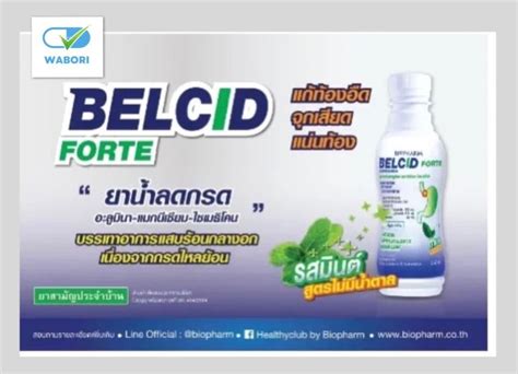 Belcid Forte เบลสิด ฟอร์ด ลดกรดและเคลือบแผลในกระเพาะอาหาร ขับลม 240 มล Th