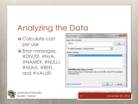 excelling with excel advanced excel functions for collection analysis ppt