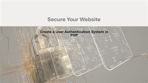 Creating A User Authentication System In Php Registration Login And