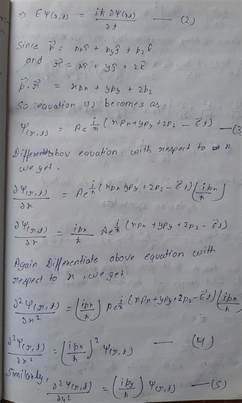 SOLUTION Schrodinger Time Dependent Wave Equation Studypool