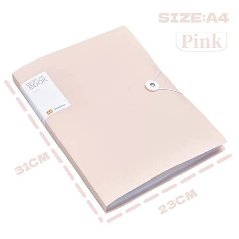 Clear Book Long Portfolio Organizer Display Book Pages Protective File Case