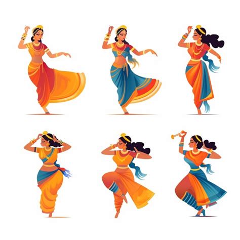 Premium Photo A Group Of Women In Indian Costumes Dancing And Dancing