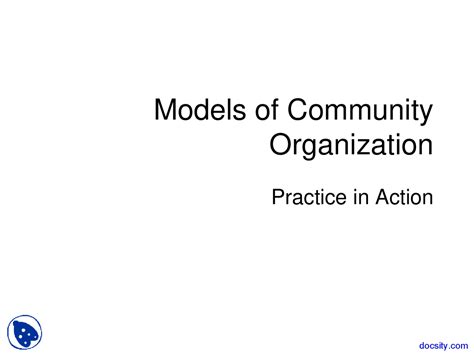 Models Of Community Organization Seminar In Practice With Communities