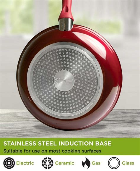 Ecolution Aluminum 8 Piece Bliss Non Stick Cookware Set With Glass Lids Macys