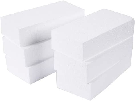 Craft Foam Block 6 Pack Rectangle Polystyrene Foam Brick Styrofoam Blocks For Sculpture