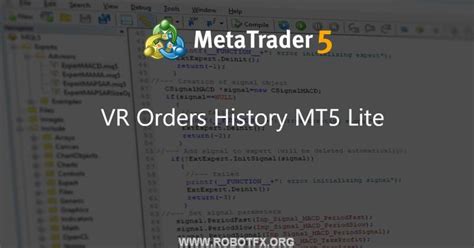 Vr Orders History Mt5 Lite Script For Metatrader 5 Alice Wonders
