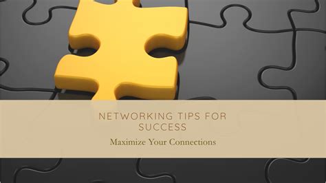Networking Tips For Success