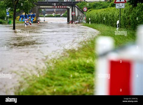 Diedorf Bavaria Germany June 1 2024 Flood In The Flood Area In