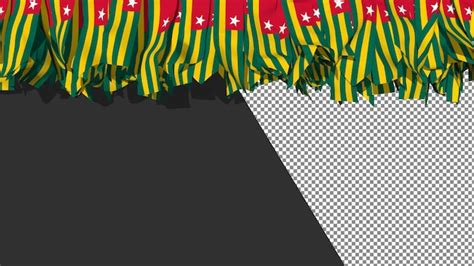 Bandeira Do Togo Diferentes Formas De Listras De Pano Penduradas Na