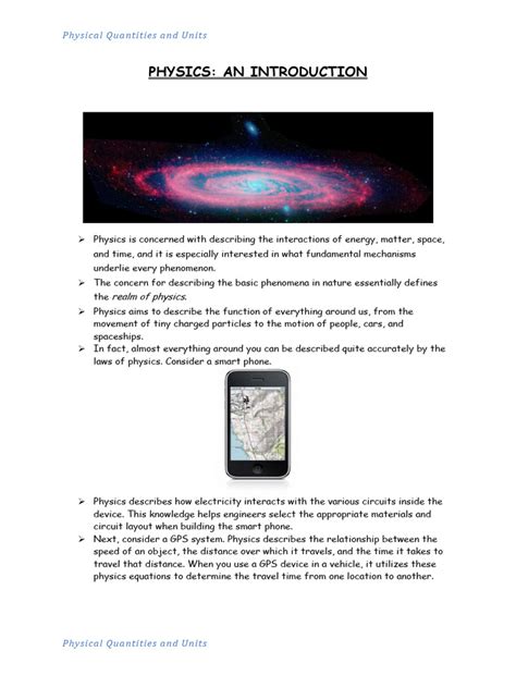 Physical Quantities And Units Pdf Euclidean Vector Physics