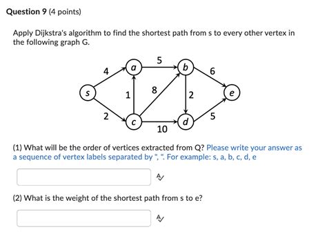 Solved Apply Dijkstra S Algorithm To Find The Shortest Path Chegg
