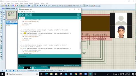 5 Scrolling Text In 164 Lcd Display Using Arduino And Proteus Youtube