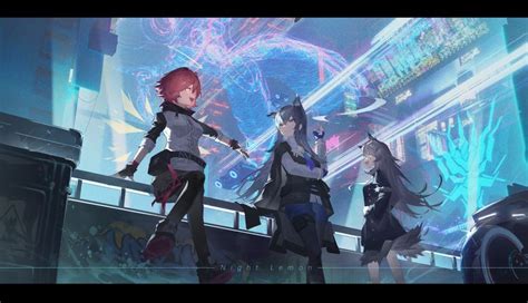 Texas Lappland Exusiai Texas The Omertosa And Lappland Arknights Drawn By Nightlemon