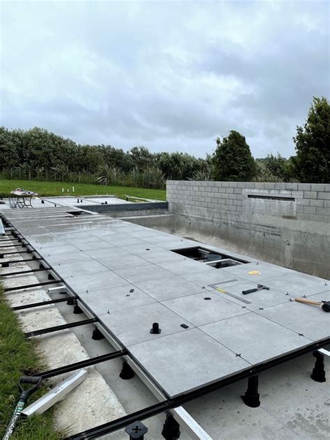 Floating Tile Deck Over Concrete Pool Surround R Decks