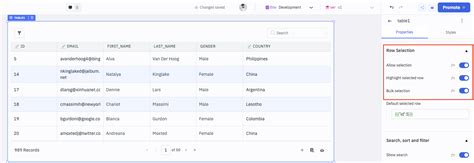bulk update multiple rows in table tooljet