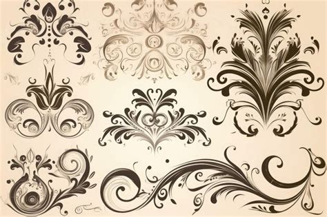 Premium Ai Image Vector Graphics Ornaments On Paper Ornaments Vector Samples Ai Generated