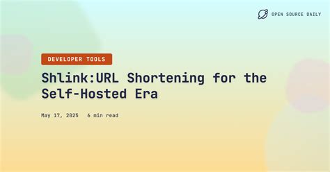 Shlinkurl Shortening For The Self Hosted Era Open Source Daily