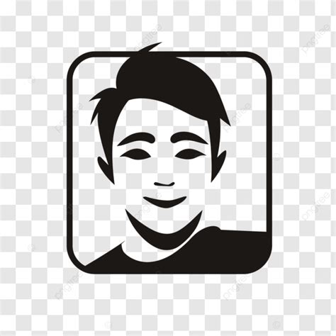 흑인과 백인 사람 얼굴 로고 벡터 흰색 배경에 셀카의 단순한 검은색 아이콘 그림자 없음 작은 프레임 중앙 Png 일러스트 및 벡터 에 대한 무료 다운로드 Pngtree