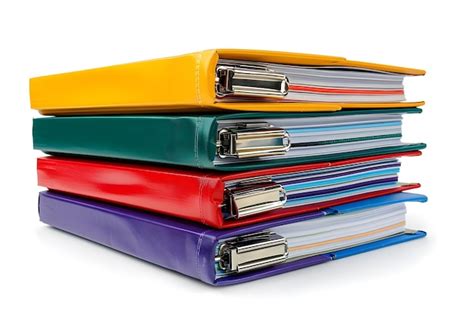 Colorful Stack Of Binders For Organization And Study Premium Ai