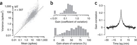Analysis Of Spike Count Variance For A Population Of Mt Neurons Download Scientific Diagram