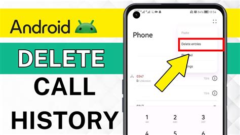 How To Delete Call History In Android YouTube